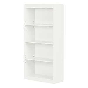 South Shore Axess 4-Shelf Bookcase, Pure White