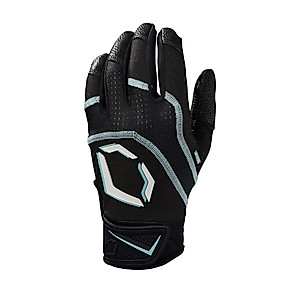 EvoShield Youth Khaos Batting Gloves - Black, Medium