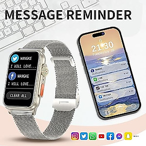 SYEEKOM Smart Watch for Women (Answer/Make Call) 1.57" HD Fitness Tracker Smart Watch with Heart Rate Oxygen Saturation and Sleep Monitoring, IP68 Waterproof Watch for Android and iOS