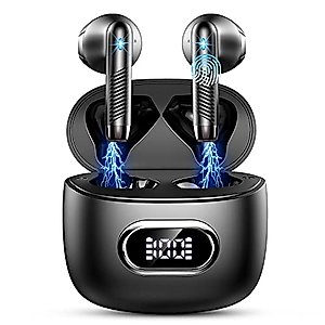 Wireless Earbud, Bluetooth 5.3 Headphones Deep Bass Bluetooth Earbud with 4 Mics, Bluetooth Earphones in Ear Noise Cancelling Wireless Headphones, IP7 Waterproof 42H Ear Buds, LED Display - 2023 New