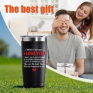 WOELIVE Anniversary Couple Gift for Him, Her - Valentines Day, Christmas, Birthday Gifts for Men, Women, Boyfriend, Girlfriend, Husband, Wife, 20oz Stainless Steel Tumbler