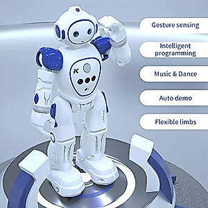 Adepe RC Robot Toy - Gesture Sensing Remote Control Robot for Kids, Rechargeable Robot Toy, Intelligent Programmable Smart Robot, with Singing & Dancing, Christmas Birthday Gifts