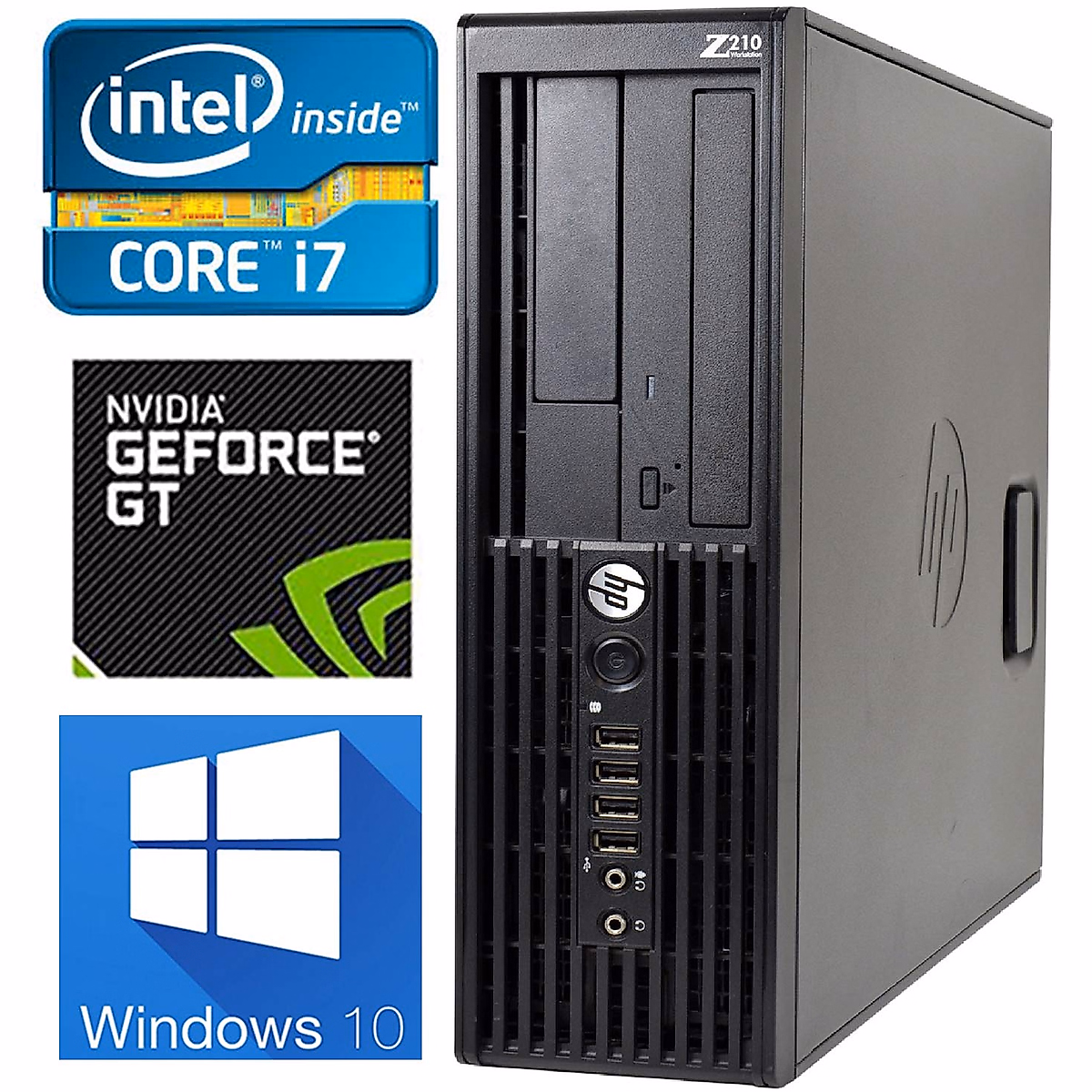 HP i7 Gaming Computer, Quad-Core i7 Upto 3.8GHz, 8GB RAM, 128GB SSD + 1TB HD, 4K Nvidia GeForce GT 730 Graphics Card 4GB(HDMI, DVI, VGA), WiFi & BT, DVD-RW, USB 3.0, Win 10 Pro (Renewed)