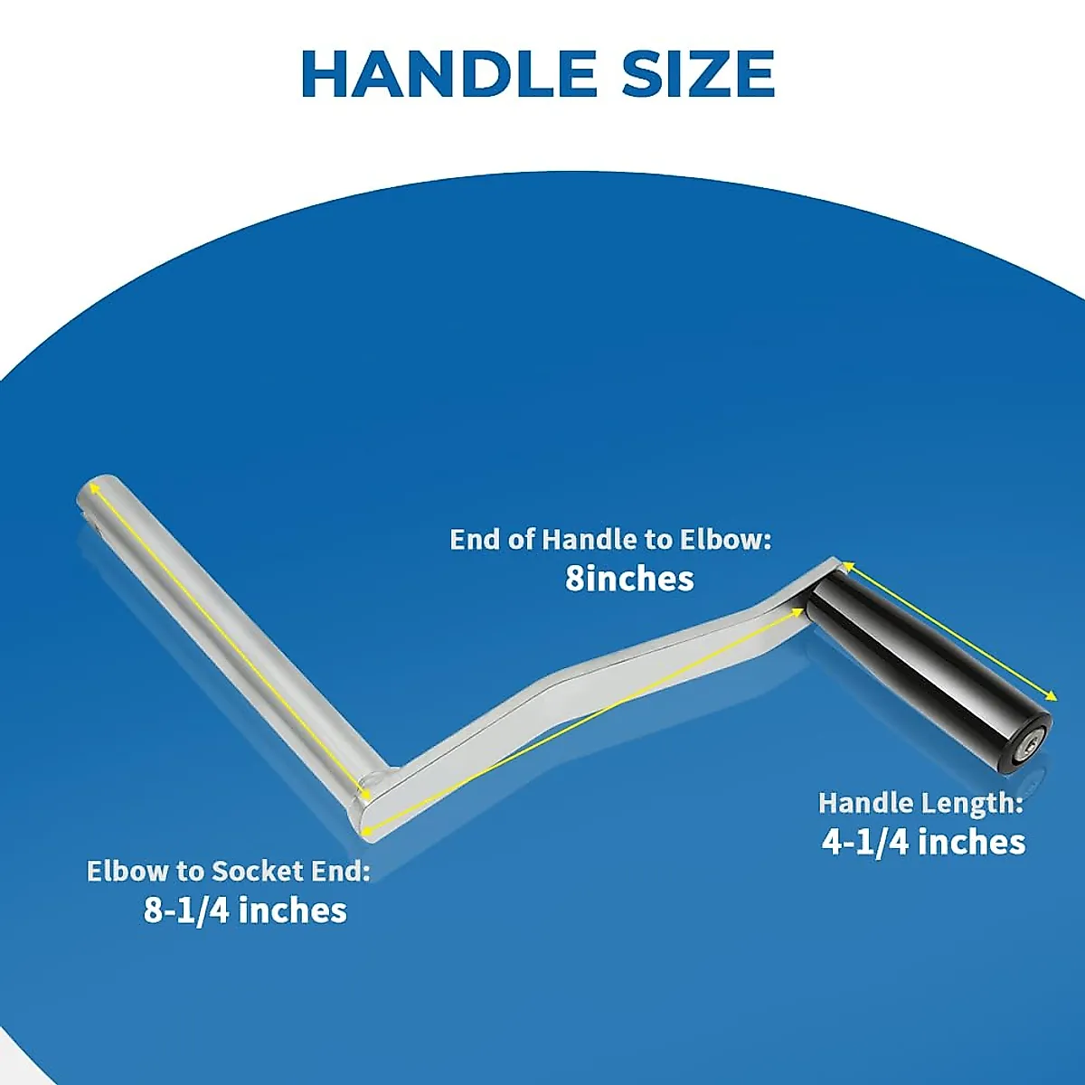 WIKIBB Crank Handle for Coleman Fleetwood Pop-Up Camper,Iron Tent Camper Crank Handle with Rotatable Plastic Handle 4-1/4 inches Handle Length