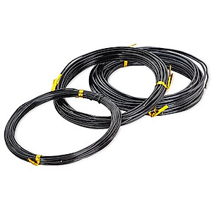 3 Pieces 10m Bonsai Wire Craft Aluminium Wire Bonsai Training Tools - Black (1.0 mm / 1.5 mm / 2.0 mm, 10m for Each Size)
