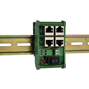 CZH-LABS DIN Rail Mount 2 Ports Passive RJ45 PoE Power Injection Board, Power Over Ethernet Injector Module.