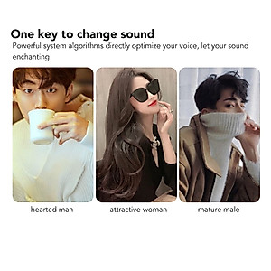 Voice Changer Disguiser, Mini Gaming Live Sound Card, for /PS5/ One/Phone/Computer PC/Tablet, 8 Kinds Sound Adjustable, Plug and Play(Black)