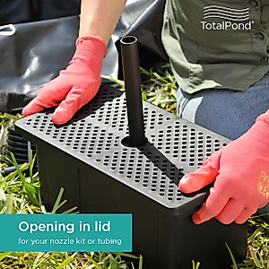 TotalPond 871980305191 Universal Pump Filter Box, Height : 5.84 Width : 12.36 Depth : 6.22, Natural