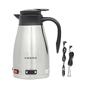 gazechimp Car Kettle Boiler Stainless Steel Coffee Warmer 1300ml Portable Teapot Easily Cleaning Car Heating Travel Cup Car Electric Kettle for Travel, 24V