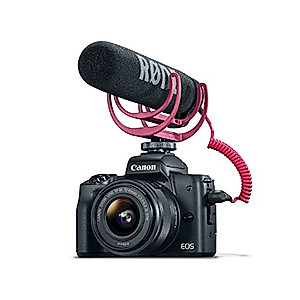Canon EOS M50 Mirrorless Video Creator Kit with EF-M 15-45mm Lens, Rode VIDEOMIC GO Microphone, and Memory Card, Black