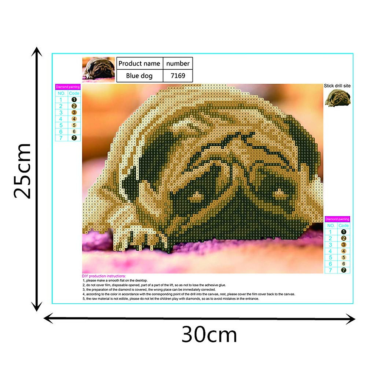 HAPPIShare 5D Diamond Painting Full Drill, Puppy Dog Owl Cat Diamond Painting Kits for Adults Kids Crystal Rhinestone DIY Arts Craft for Home Wall Decor