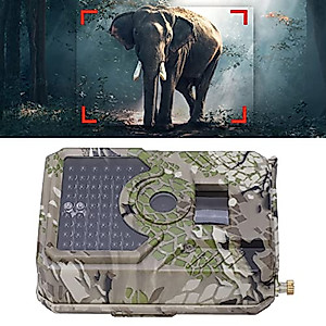 Socobeta Hunting Camera, 12MP 1080P Wildlife Camera IP56 Waterproof 0.8s Photographing Infrared Lights Sturdy for Villa House Monitoring