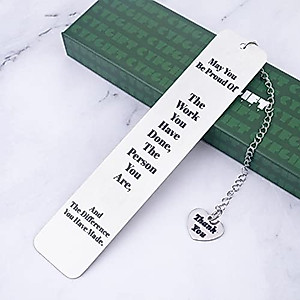 Colleague Coworker Leaving Gifts for Women Men Employee Thank You Gifts Inspirational Metal Bookmark May You Be Proud of the Work You Do for Boss Friends Book Lover Retirement Christmas Birthday Gifts