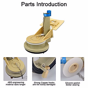Lychee Light Toilet Flush Valve Replacement Parts for 1 Piece Toilets,3-Inch Flush Hole Toilet Repair Kits,Compatible with TOTO THU Series Flush Valve