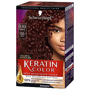Schwarzkopf Keratin Color, Color & Moisture Permanent Hair Color Cream, 9.89 Crimson