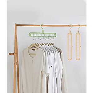 XINYIDAO 6 Pcs Magic Hanger Organizer, with 9 Slots, Multifunctional Storage Hanger, Non-Slip Hangers, Cascading Hangers, Closet Organizers and Storage