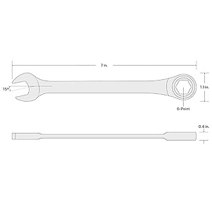 TEKTON 1/2 Inch Ratcheting Combination Wrench | WRN53010