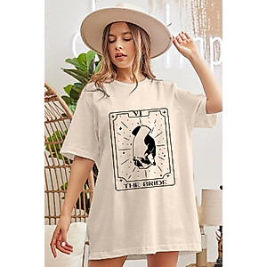 Bride Shirt Womens Oversized T Shirts Bachelorette Party Shirts Bachelorette Gifts for Bride Casual Short Sleeve Oversized Tops Khaki