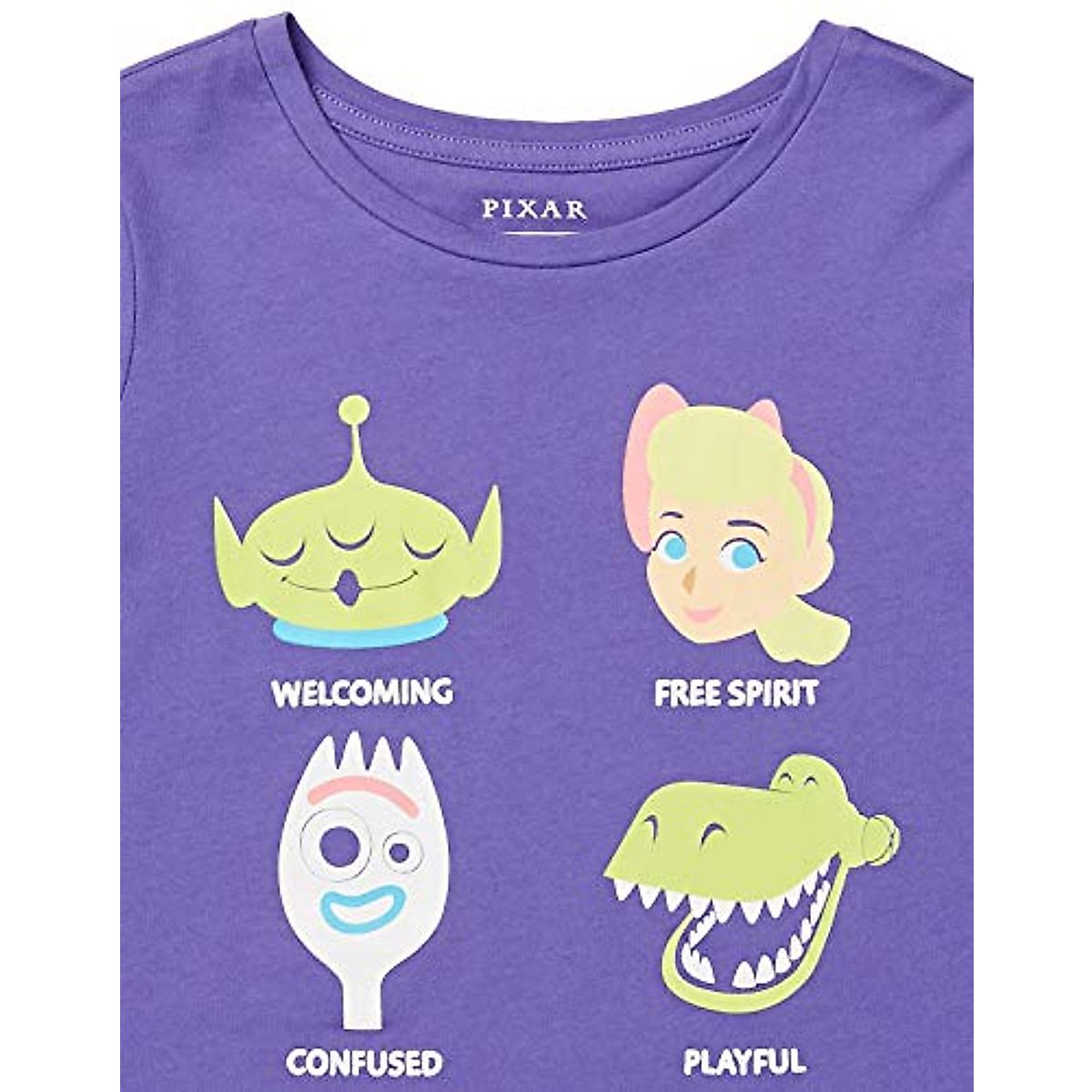 Amazon Essentials Disney | Marvel | Star Wars Girls' Long-Sleeve T-Shirts (Previously Spotted Zebra), Pack of 4, Toy Story Friends Print, Medium