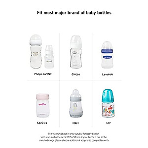 Momssy Portable Bottle Warmer, Baby Bottle Warmer for Breastmilk Formula Heating, Smart 4 Temperature Setting with USB Rechargeable Cordless, Auto Shut-Off, Multifunctional Travel Bottle Warmer