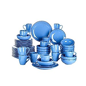 TBGFPO 48-Piece Stoneware Ceramic Dinnerware Set with Dinner Plate, Dessert Plate, 800ml Bowl, 380ml Mug Set