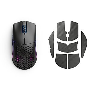 (Mouse + Grip Tape) Glorious Model O Wireless Gaming Mouse - RGB 69g Lightweight Wireless Gaming Mouse (Matte Black) + Glorious Gaming Mouse Grip Tape (Model O) (Bundle)