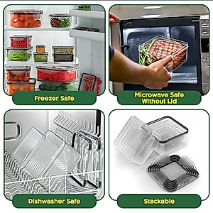 70 Pack Large Food Storage Containers with Lids-Total 769 Oz ,85 OZ to Small Box(35 Boxes,35 Lids) Airtight Plastic containers with lids-Containers for Kitchen Pantry Organizers-Freezer Microwave safe