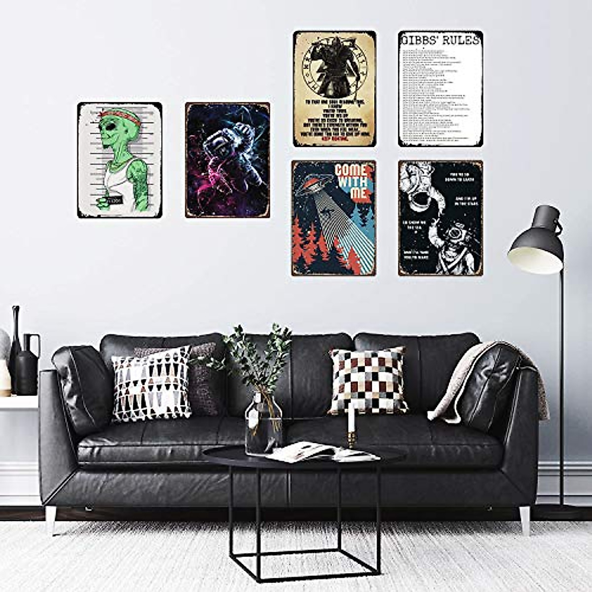 AMELIA SHARPE Tin Sign Vintage NCIS Gibbs' Rules Metal Sign Wall Decoration Home Bar Garage Man Cave Art Sign 12" X 8"