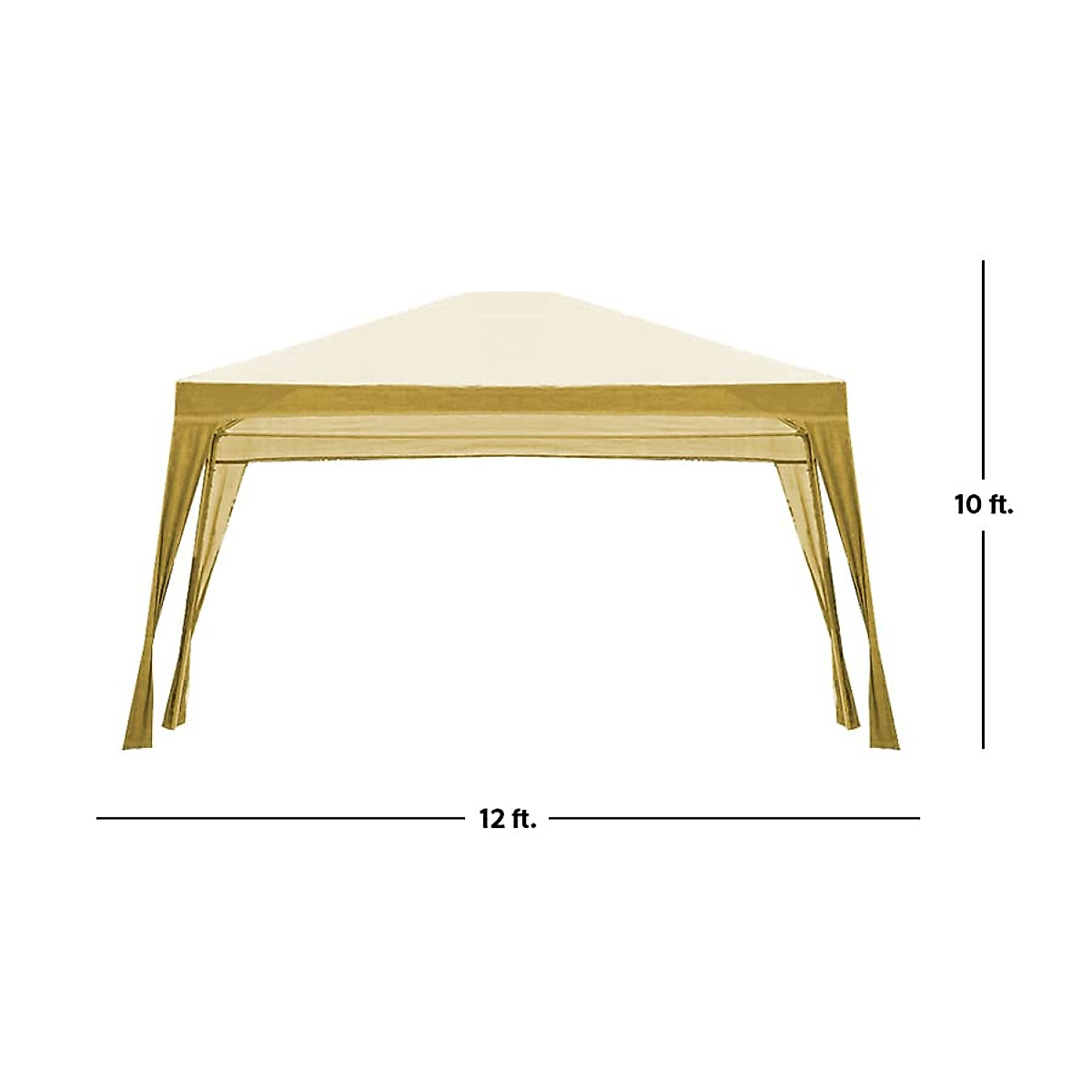 Coolaroo 446703, Camel Isabella Easy to Assemble Travel Canopy Gazebo Tent 10' x 12'