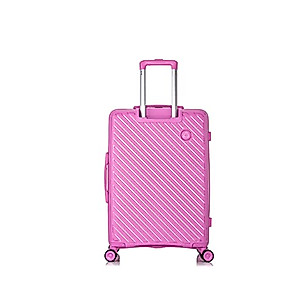 Rockland Prague Hardside Luggage with Spinner Wheels, Pink, 3-Piece Set (20/24/28)