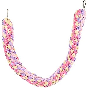 Mikikit Sugar Glider Climbing Rope Hamster Swing Toy Hamster Toy Woven Rat Toy Sugar Glider Toy Hanging Guinea Pig Toy Bird Cage Bird Swing Parrot Cage Toy Chew Hanging Toys Cotton Rope
