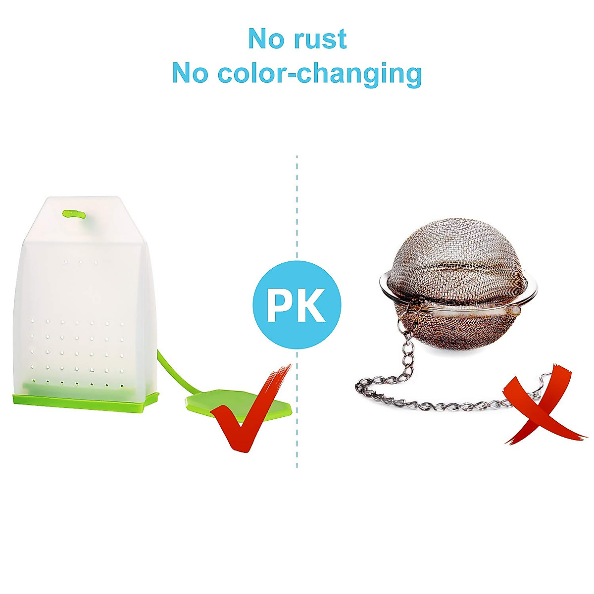 6 Pack Silicone Tea Infuser, Reusable Loose Leaf Tea Bags Strainer Filter with Spoon