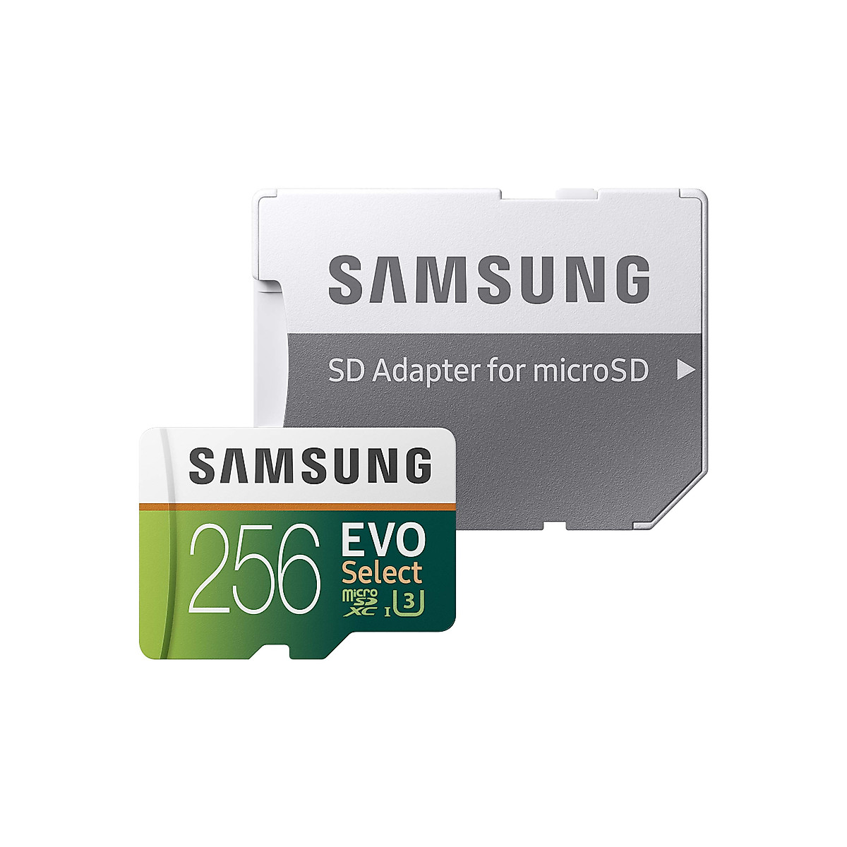 SAMSUNG (MB-ME256GA/AM) 256GB 100MB/s (U3) MicroSDXC EVO Select Memory Card with Full-Size Adapter