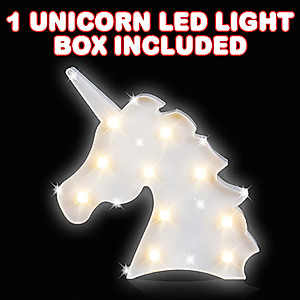 ArtCreativity Unicorn LED Light Box, 1PC, Cute Unicorn Lamp for Kids with Warm LEDs, Night Light for Girls and Boys, Decoration for Bedroom, Living Room, and Playroom, Great Gift Idea