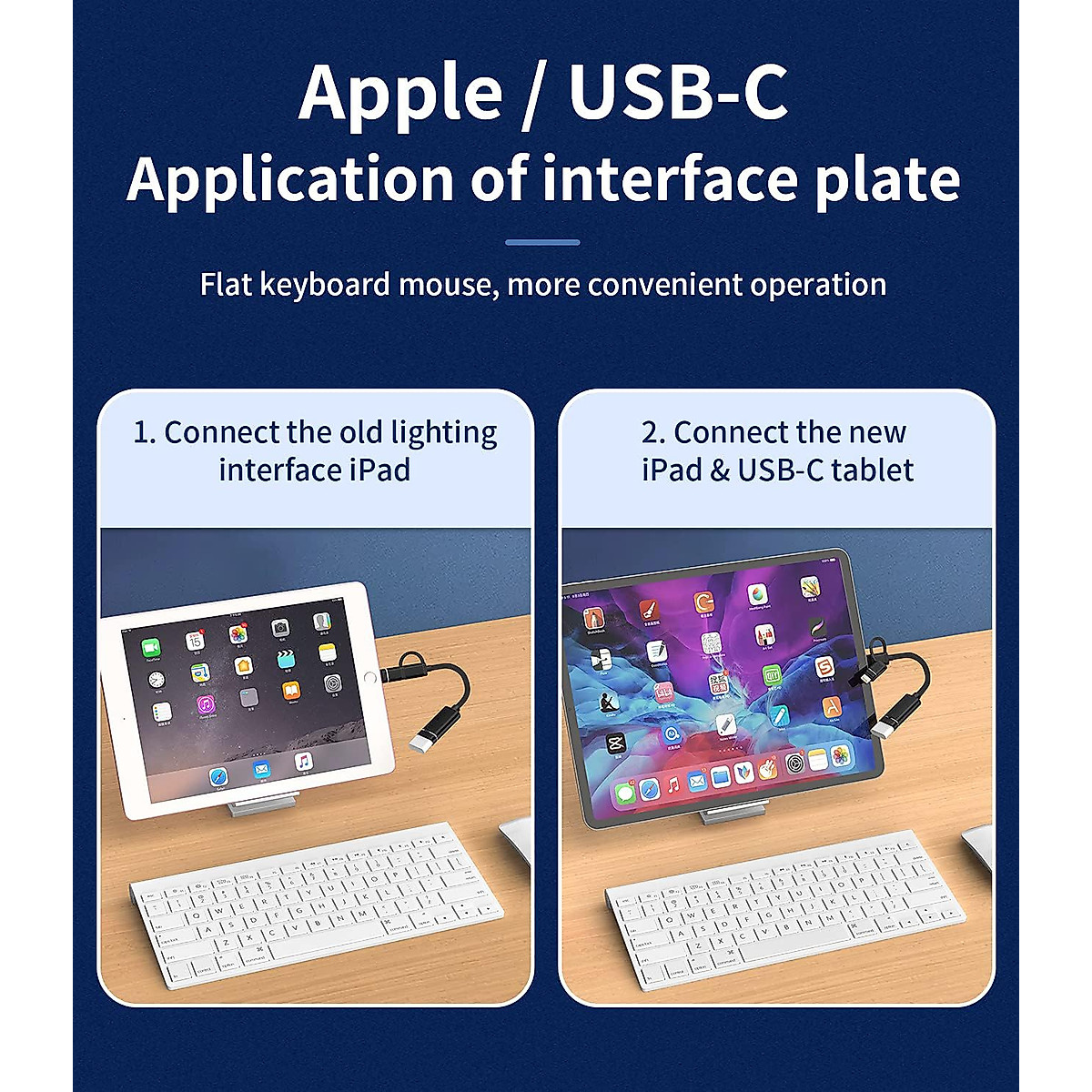 Zoyuzan USB Type C to Lightning Adapter, Supports Digital Cameras, USB Flash Drives, Keyboards, Mice, Gamepads, Microphones, Mixers, Sound Cards, Electronic Drums
