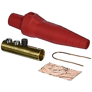 Leviton 16D31-UR 16-Series Taper Nose, Female Plug, Contact and Insulator, Cam-Type, Double Set Screw Termination, Red