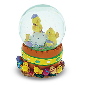 Easter Egg Delight: Mini Water Snow Globe with Chicks Decorating
