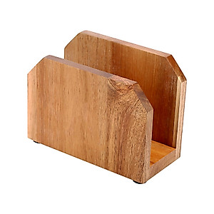 Acacia Wood Napkin Holder Paper Napkin Holder for Kitchen Tables and Counter Tops Customizable with Name Personalized Gifts Vintage Modern Decoration