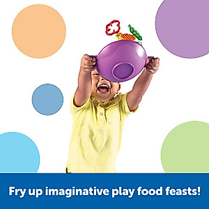 Learning Resources New Sprouts Stir Fry Play Food Set, Toy Wok, Pretend Play Toys for Toddlers, Kitchen Toys, 17 Piece Set, Ages 18 mos+