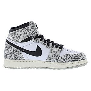 Nike Big Kid's Jordan 1 Retro High OG White Cement Grey/Blk/Wht (FD1437 052) - 4.5