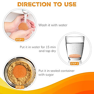 ENOLVO Terracotta Brown Sugar Saver- Brown Sugar Keeper Disc to Maintain Food Moisture During Storage - Terra Cotta Brown Sugar Bear Softener Alternative - 2Pack