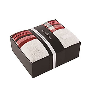 LONDON FOG Cabin Collection, 1 Piece Throw - 50" x 60", Red Multi