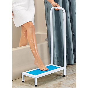Bath Step with Handle Non Slip Surface Sturdy Aid Bathroom