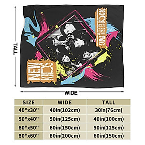 New Music Kids Singer On The Band Block Blanket Soft Flannel Throw Blankets Lightweight Warm Blanket for Bed Sofa Room Couch Decor 50"x40"
