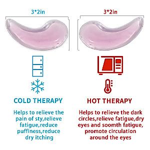 Soulagers Eye Pad, Gel Eye Pad, Cooling Eye Pads, Gel Eye Mask,Gel Ice Pack, Cooling Ice Eye Masks, Hot Cold Eye Mask, Eye Ice Pack, Gel Eye Mask for Puffy Eyes, Migraine, Puffiness(6 pcs)