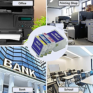 Replacement Refillable Ink Cartridges Compatible Sublimation Ink Cartridges for WF-7720 WF-7710 WF-7620 WF-7610 WF-7210 WF-7110 WF-3620 WF-3640,4Pcs Auto Reset Chips Reusable Empty Ink Cartridges Kit