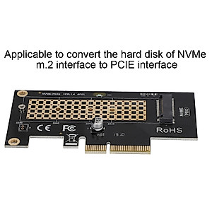 PCIe NVMe Adapter, M.2 NVMe (M Key) SSD to PCI-Express 3.0 GEN3 X4, Support M.2 NVMe 2230 2242 2260 2280 SSD, High Speed 40Gbps