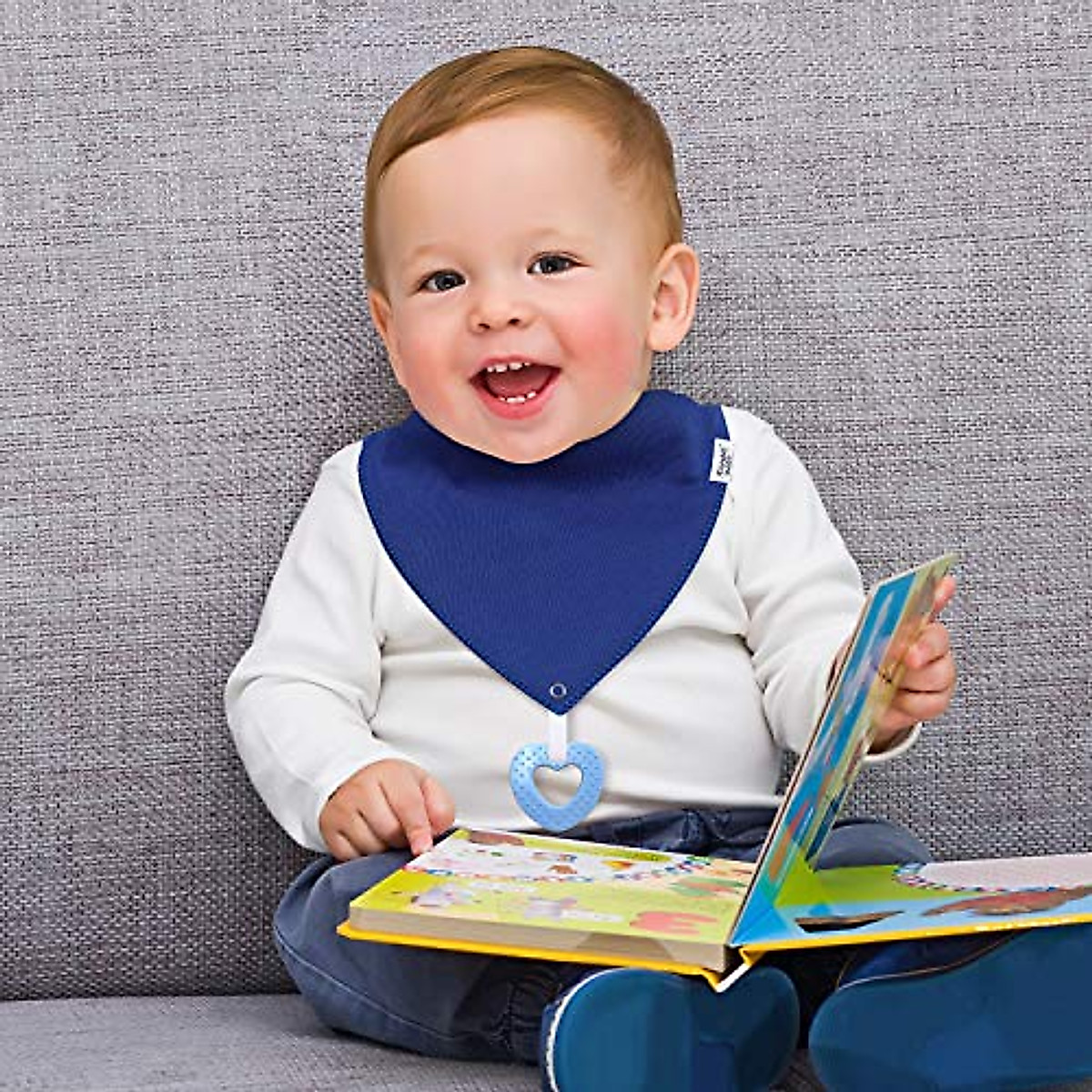 Udolove Baby Bandana Drool Bibs Unisex for Teething and Drooling - 8 Pack Super Soft Absorbent Bibs with Teething for Boys