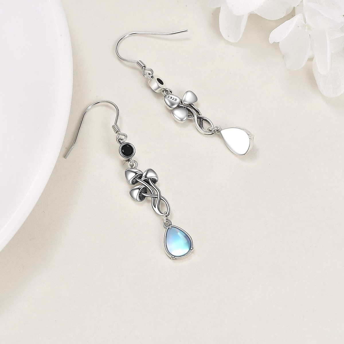 Mushroom Earrings Sterling Silver Mushroom Earrings Mushroom Jewelry Gifts for Women