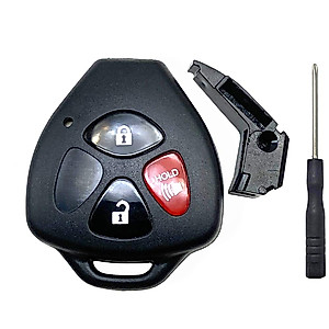 Cutting Not Required - 3 Buttons Replacement Key Fob Case Shell Fits for Toyota Scion TC RAV4 2008-2013 Avalon / 2007-2011 Camry / 2008-2013 Corolla / 2009-2014 Venza Key Cover